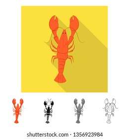 Vector Design Crayfish Lobster Logo Set Stock Vector (Royalty Free ...