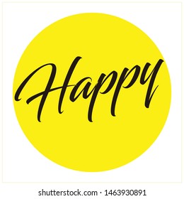 Vector Design Cute Happy Letters Stock Vector (Royalty Free) 1463930852 ...