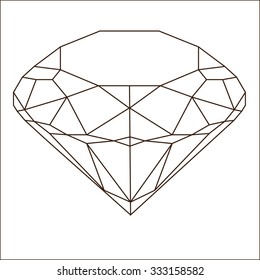 Cartoon Draw Diamond Side View: เวกเตอร์สต็อก (ปลอดค่าลิขสิทธิ์ ...