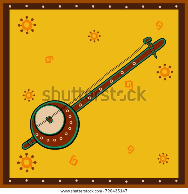 Vector Design Ektara Music Instrument India Stock Vector (Royalty Free ...