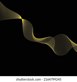 Vector Design End Yellow Wave Background Stock Vector (Royalty Free ...