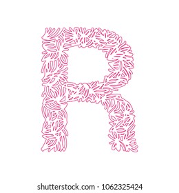 Vector Design Font R Alphabet Created Stock Vector (Royalty Free ...