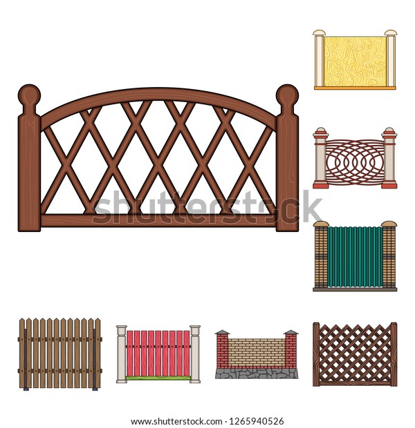 Vector Design Gate Fence Symbol Collection Stock Vector (Royalty Free ...
