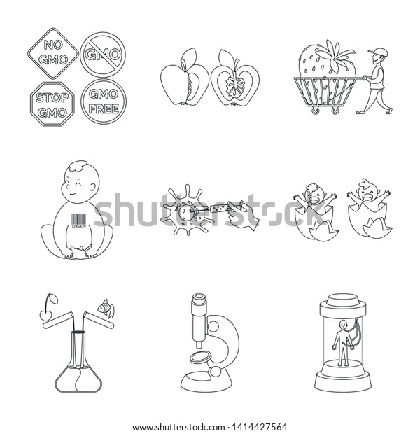 Vector Design Genetic Science Icon Collection Stock Vector (Royalty ...
