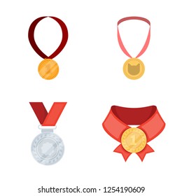 Vector Design Gold Award Logo Collection Stock Vector (Royalty Free ...