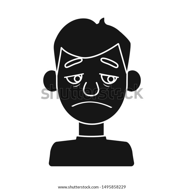 Vector Design Guy Sad Logo Set Stock Vector (Royalty Free) 1495858229 ...
