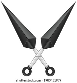 Vector Design Kunai Ninja Weapon Used Stock Vector (Royalty Free ...