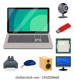 Vector Design Laptop Device Logo Set Stock Vector (Royalty Free ...