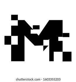 Vector Design Logo Black Letter M Stock Vector (Royalty Free ...