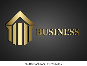 Vector Design Logo Design Gold Color Stock Vector (Royalty Free ...