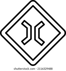 Symbol for narrow bridge