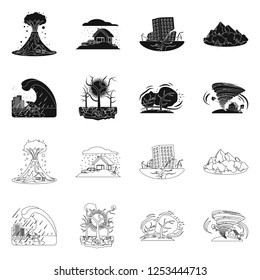 Vector Design Natural Disaster Logo Set Stock Vector (Royalty Free ...