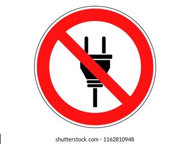 Vector Design No Charging Prohibition Sign: เวกเตอร์สต็อก (ปลอดค่า ...