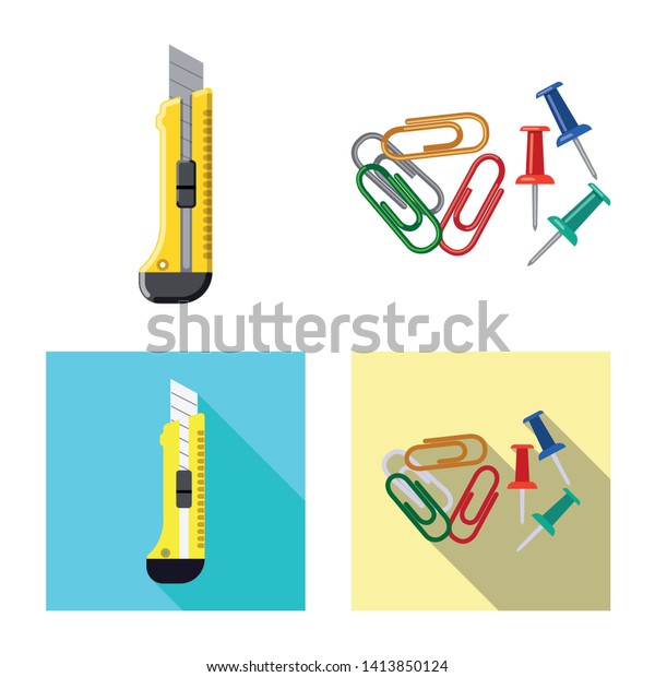 Vector Design Office Supply Logo Set Stock Vector (Royalty Free ...