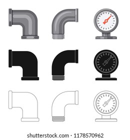 Vector Design Pipe Tube Logo Collection Stock Vector (Royalty Free ...