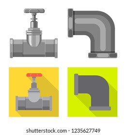 Vector Design Pipe Tube Logo Collection Stock Vector (Royalty Free ...