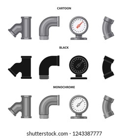 Vector Design Pipe Tube Logo Set Stock Vector (Royalty Free) 1243387777 ...