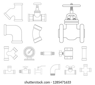 Vector Design Pipe Tube Symbol Set Stock Vector (Royalty Free ...