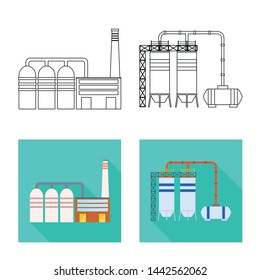 Vector Illustration Production Structure Symbol Set Stock Vector ...