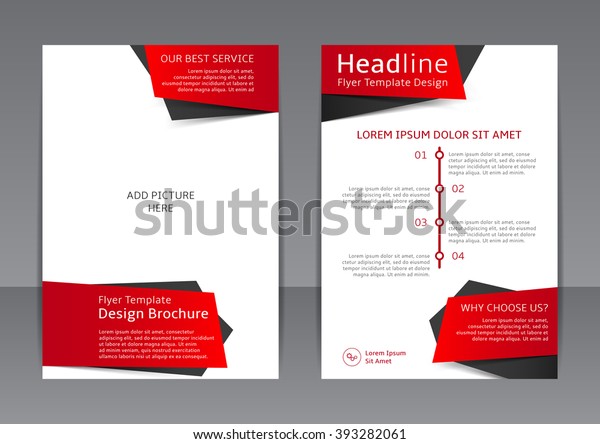 Vector Design Redblack White Flyer Cover Stock Vector (Royalty Free ...