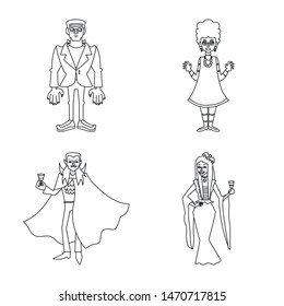 Vector Design Scary Phantom Sign Collection Stock Vector (Royalty Free ...