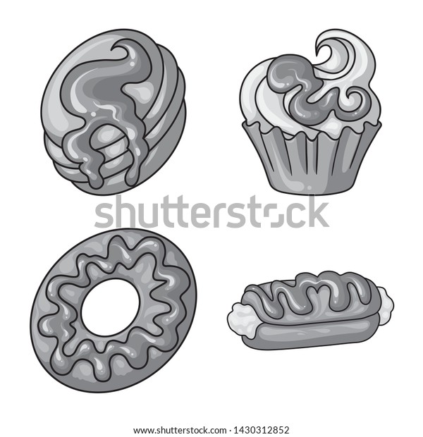 Vector Design Sweet Caramel Symbol Set Stock Vector (Royalty Free ...