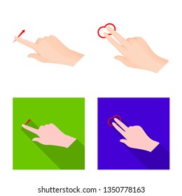 Vector Design Touchscreen Hand Sign Collection Stock Vector (Royalty ...