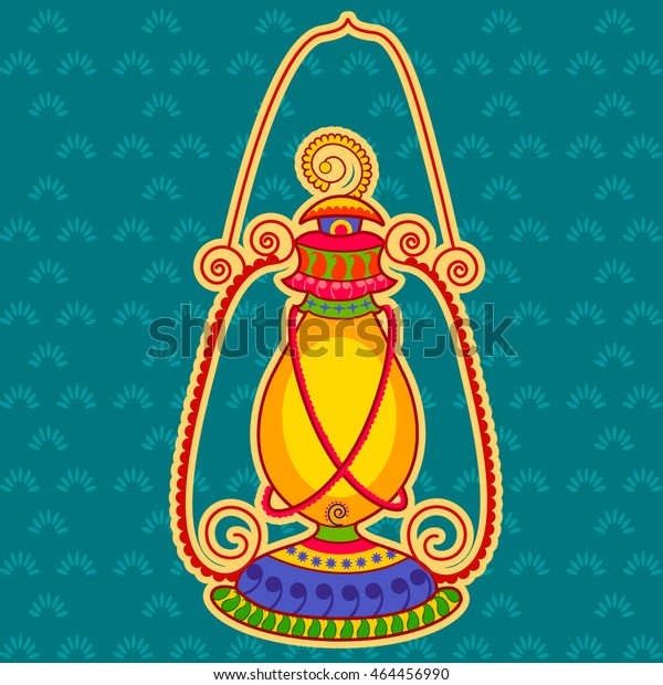 Vector Design Village Lantern Indian Art Stock Vector (Royalty Free ...