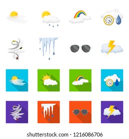 Colorful Weather Climate Forecast Stars Icons Stock Vector (Royalty ...