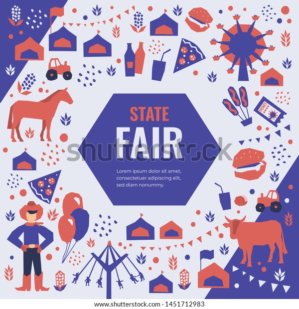 Vector Detail Illustration State Fair Event Stock Vector (Royalty Free ...