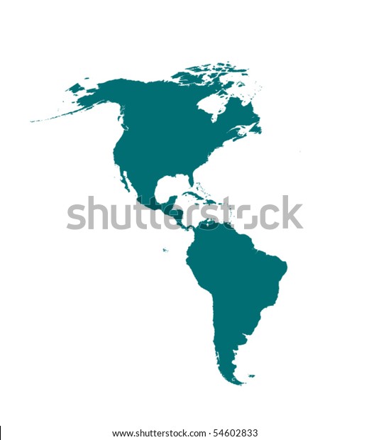 Vector Detailed America Map Silhouette 库存矢量图（免版税）54602833 | Shutterstock
