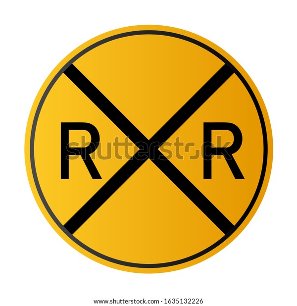 Vector Detailed Railway Warning Signs Isolated 스톡 벡터(로열티 프리) 1635132226 ...