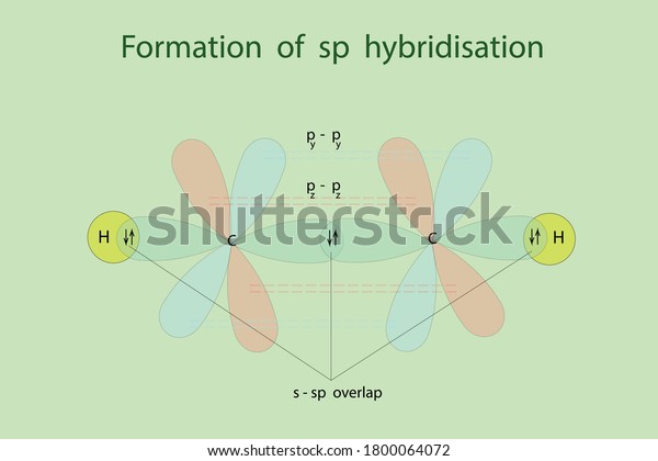 Vector Diagram Formation Sp Hybridisation Stock Vector (Royalty Free ...