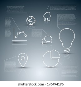 Vector Diagram Various Descriptive Icons Infographic Stock Vector ...