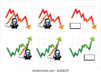 Vector Diagrams Graphic Stock Going Down Stock Vector (Royalty Free ...
