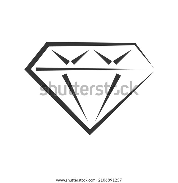 Vector Diamond Icon Black Diamond Icon Stock Vector (Royalty Free ...