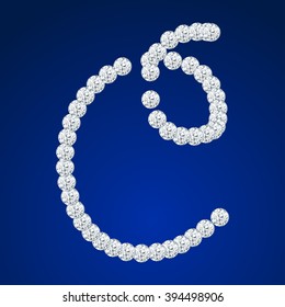 Vector Diamond Letters C Gemstones Isolated Stock Vector (Royalty Free ...