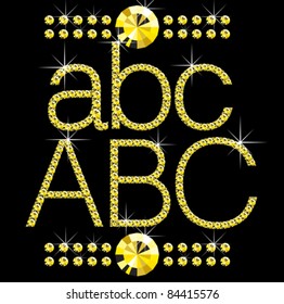 Vector Diamond Letters Gemstones Isolated On: เวกเตอร์สต็อก (ปลอดค่า ...