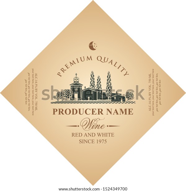 Vector Diamond Shaped Label Red White Stock Vector (Royalty Free ...