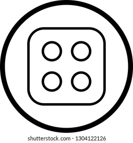 Vector Dice Four Icon Stock Vector (Royalty Free) 1304122126 | Shutterstock