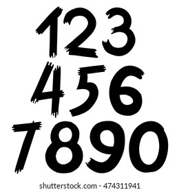 Torn Numbers Vector Illustration Stock Vector (Royalty Free) 76331041