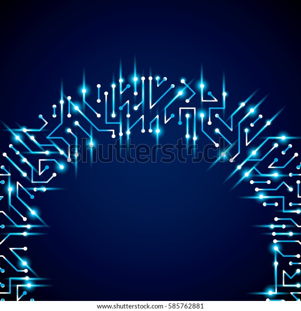 Vector Digital Technology Background Circuit Board Stock Vector ...
