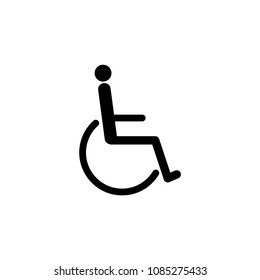 Vector Disabled People Wheelchair Icon Sign Stock Vector (Royalty Free ...