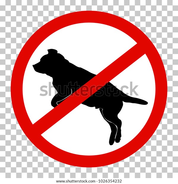 Vector Dog Stop Sign Isolated On Stock Vector (Royalty Free) 1026354232