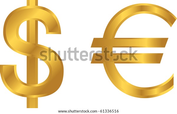 Vector Dollar Euro Signs Stock Vector (Royalty Free) 61336516