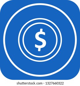 Vector Dollor Coin Icon Stock Vector (Royalty Free) 1327660322 ...