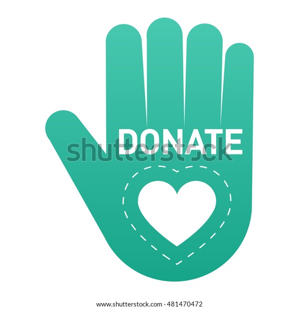 Vector Donate Concept Hand Money Button Stock Vector (Royalty Free ...