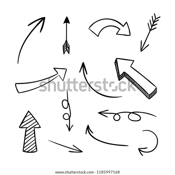 Image vectorielle de stock de Image vectorielle Flèches De Doodle ...