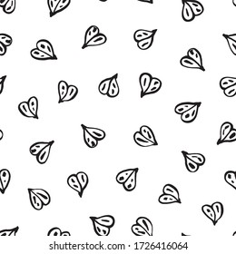 Vector Doodle Line Art Heart Pattern Stock Vector (Royalty Free ...