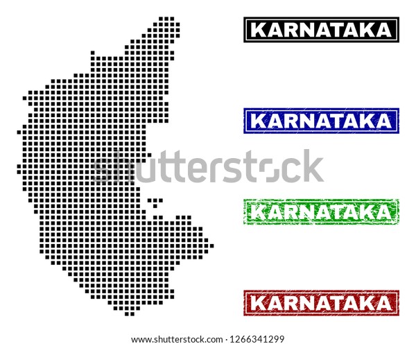 Vector Dot Abstract Karnataka State Map Stock Vector (Royalty Free ...